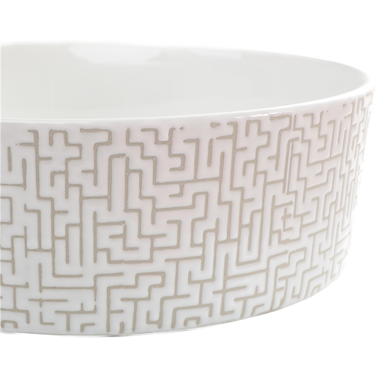 Wastafel keramik motif labirin bulat Classica Italiano TC-100