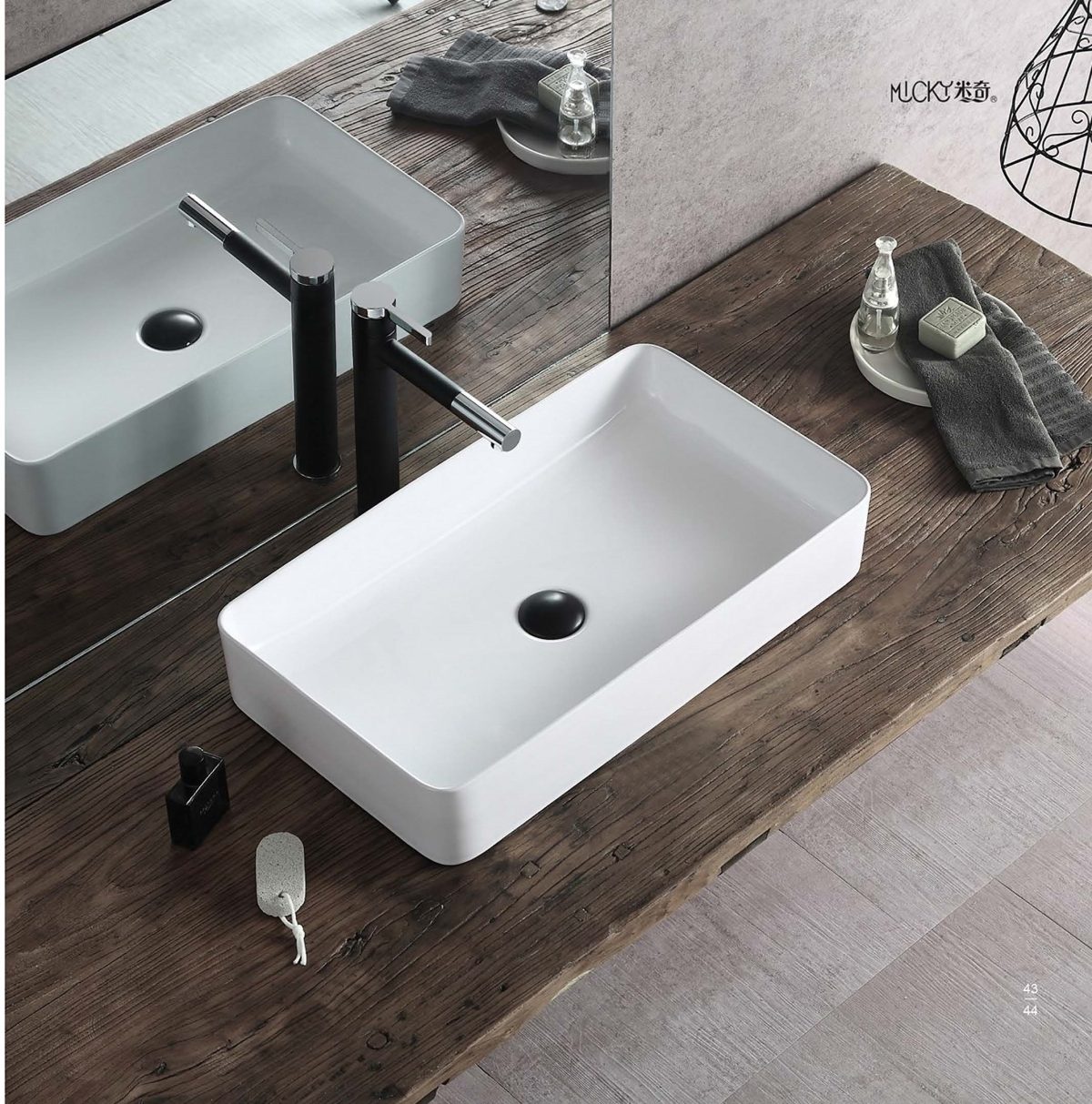 Wastafel kotak desain Italia keramik Classica Italiano TC-228