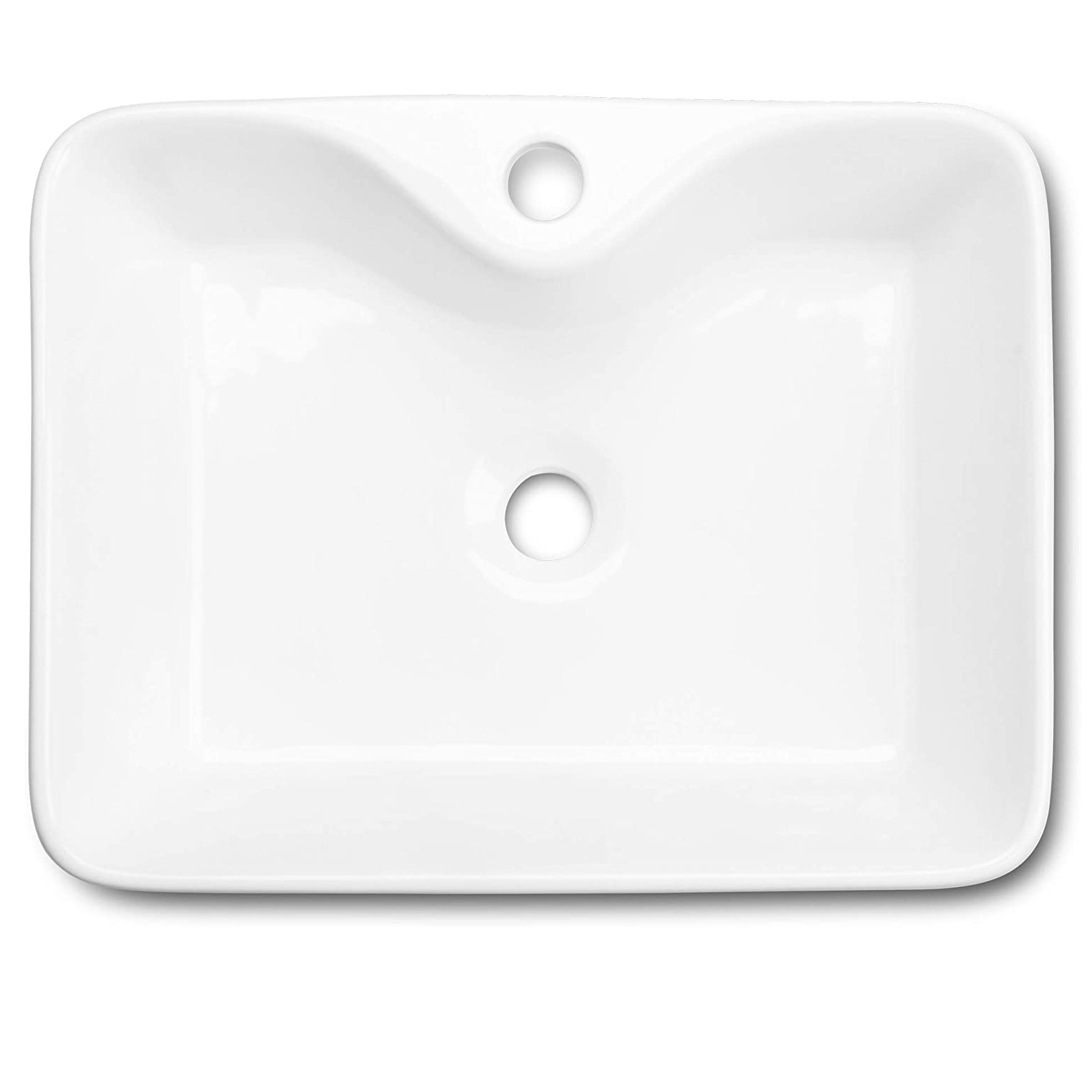 Wastafel keramik kotak TC-224 putih halus Classica Italiano